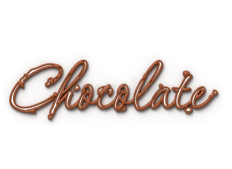 3D Chocolate Lettering Typographical 3d Illustration Design Stock ...