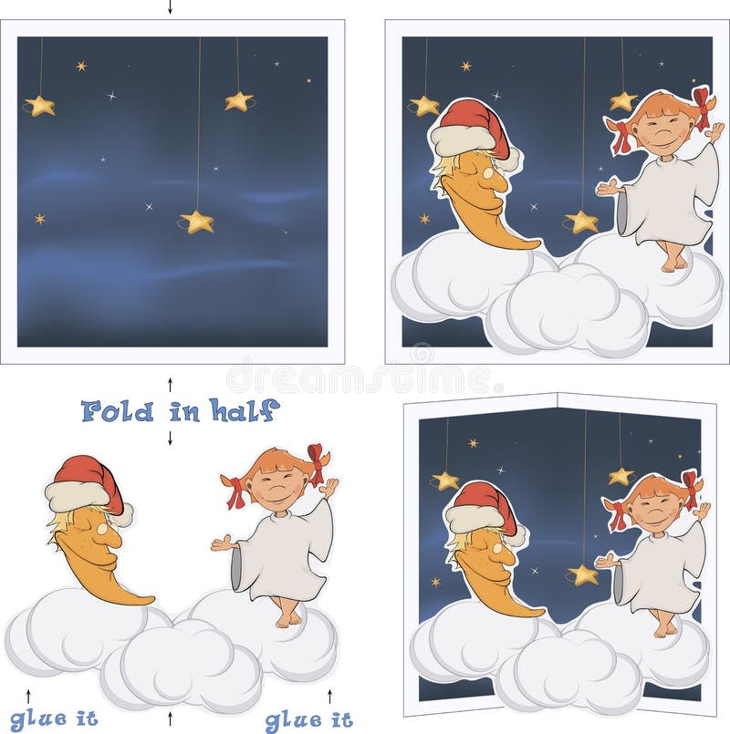 3D Christmas post card stock vector. Illustration of seasons - 45881627