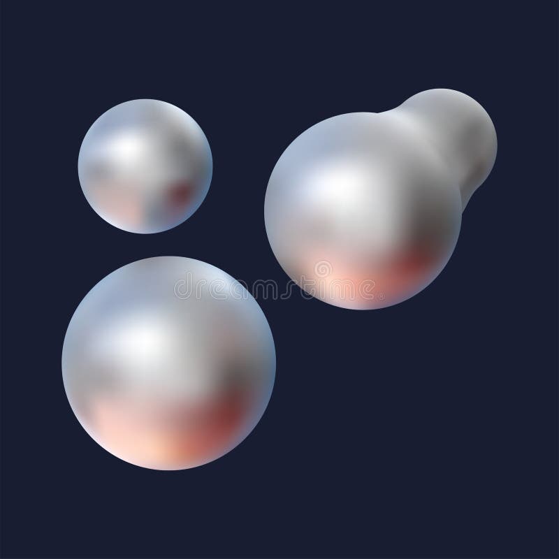 3d chrome abstract object. stock vector. Illustration of organic ...