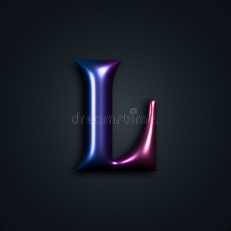 3D Chrome Balloon S Letter Design. Trendy Glossy Plastic Effect Stock ...
