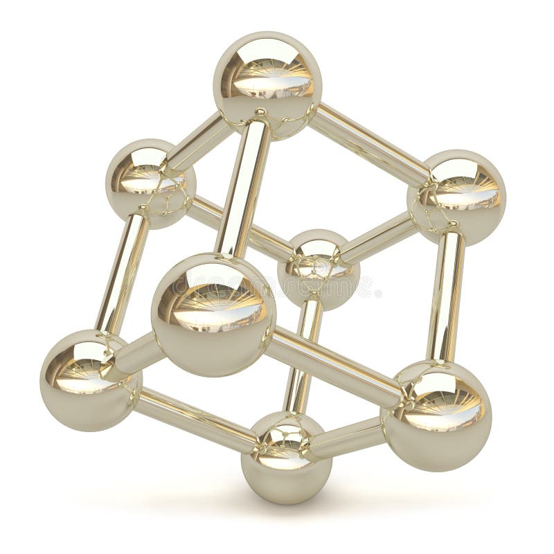 3D chrome cube. stock illustration. Illustration of design - 30062395