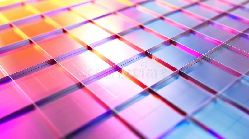 3D Chrome Grid a Shiny Chrome Grid on a Soft Pastel Gradient Stock ...