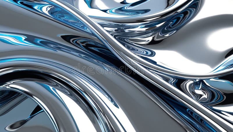 3D Chrome Iron Background Chrome Stripes Stock Illustration ...
