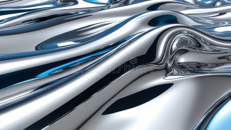 3D Chrome Iron Background Chrome Stripes Stock Illustration ...