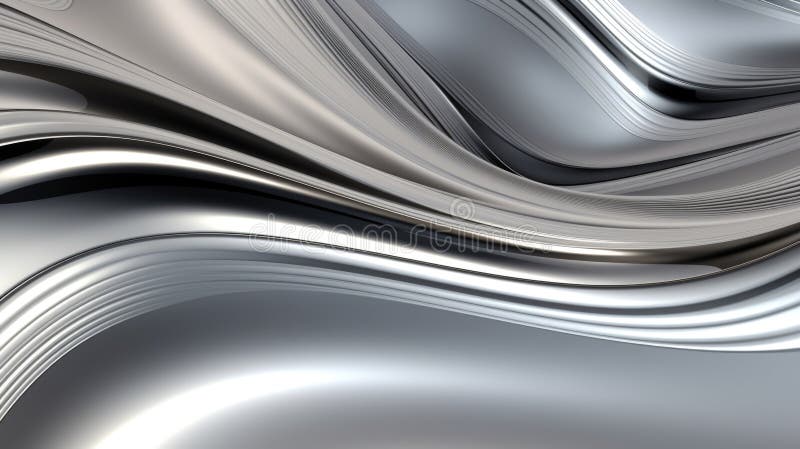3D Chrome Waves Background stock illustration. Illustration of vibrant ...