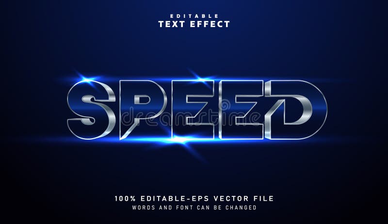 3D Cinematic Speed Text Effect - Editable Text Effect Stock Vector ...