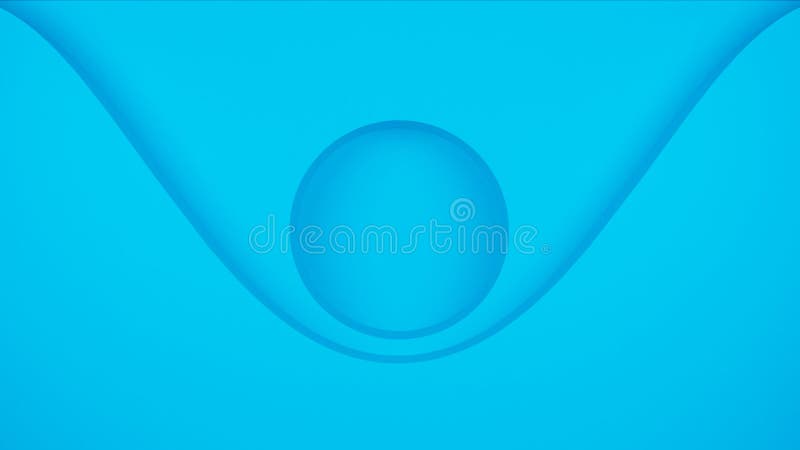 3d Circle at the Bottom of Wave Front View Stock Illustration ...
