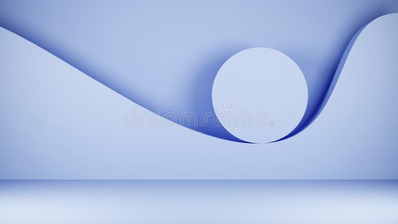 3d Circle at the Bottom of Wave Front View Stock Illustration ...