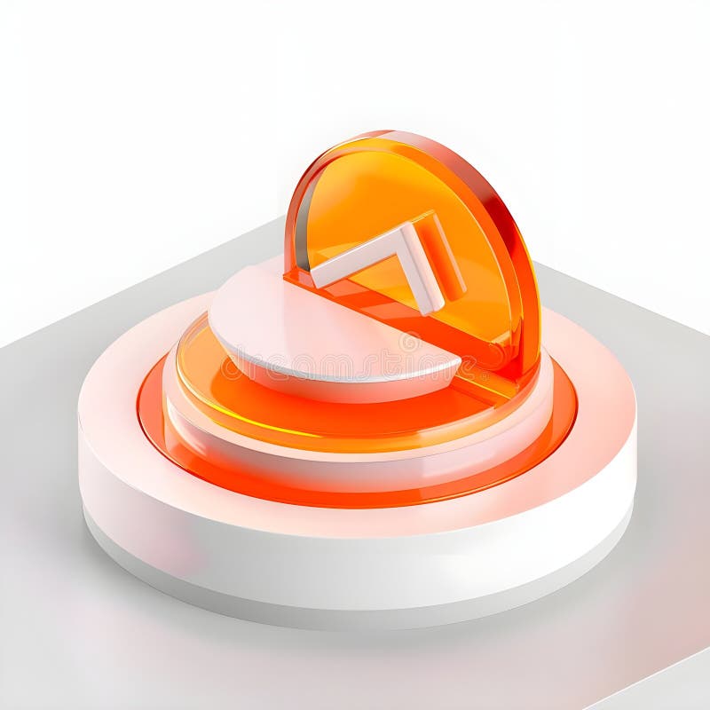 3D Circle Icon with Vibrant Light Effects Generative AI Stock ...