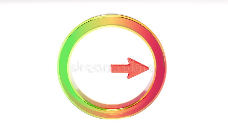 3d Circle Rainbow Indicator on White Bg 3d Stock Illustration ...