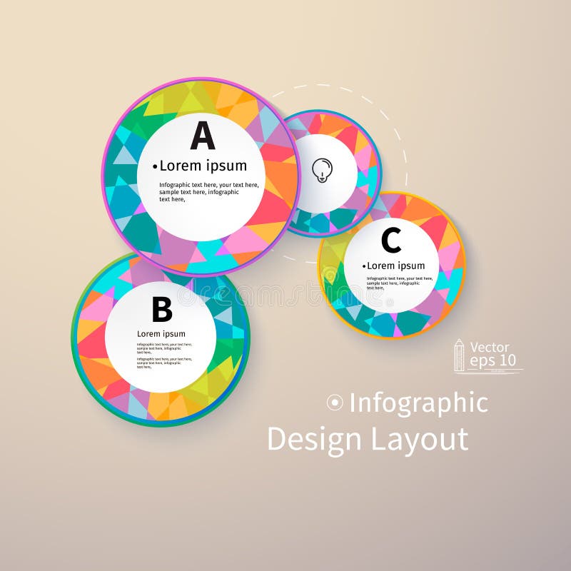 3D Circles Bright Layout, Infographic, Vector Stock Vector ...