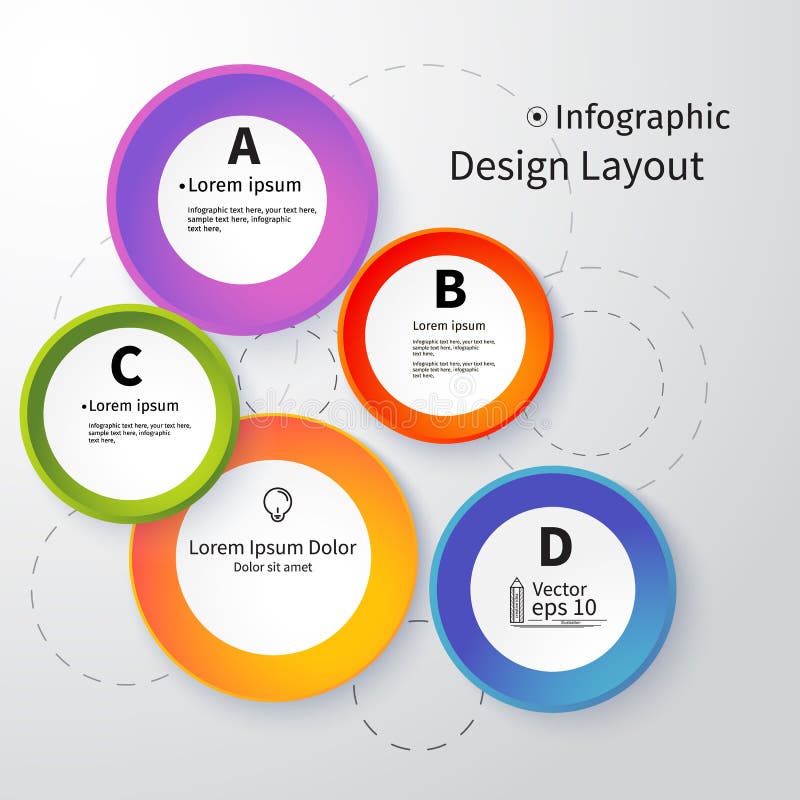 3D Circles Bright Layout, Infographic, Vector Stock Vector ...