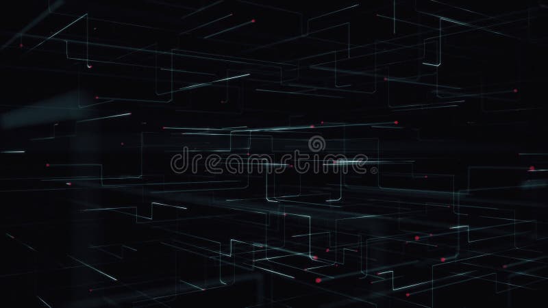 3D Circuit Board Data Stream Technology Background Stock Video - Video ...