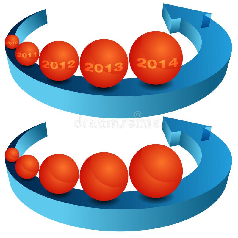 3d Circular Arrow Timeline stock vector. Illustration of white - 33848742