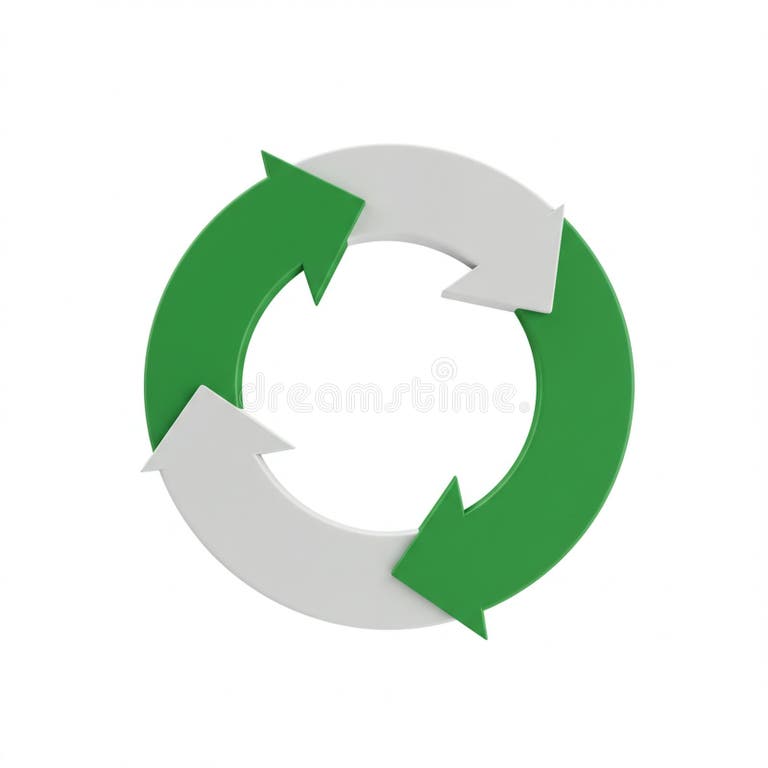 A 3D Circular Diagram Features Three Arrows Forming a Continuous Loop ...
