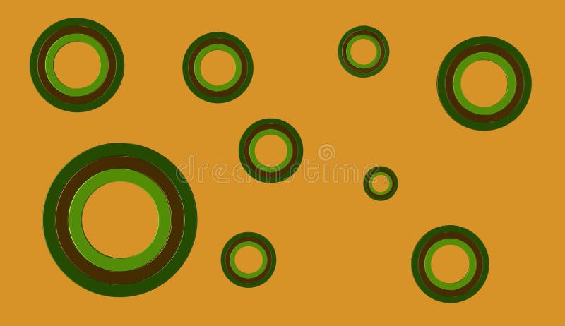 3D Circular Shapes On Plain Background Stock Illustration ...