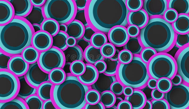 3D Circular Shapes on Plain Background Stock Illustration ...
