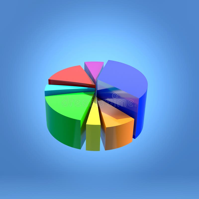 3D Circular Statistics Graphic Stock Illustration - Illustration of ...