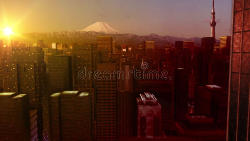 3d City Landscape Loop Animation Stock Video - Video of outdoor ...