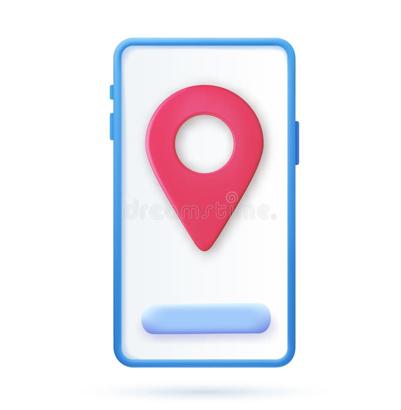 3d City Map Navigation Smartphone Icon Stock Vector - Illustration of ...