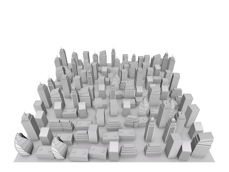 3D City Model stock illustration. Illustration of landmark - 44029903