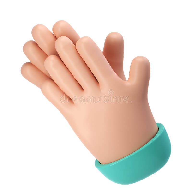 Hands Applauding and Clapping, Expressing Bravo. Prayer Palms Folded ...