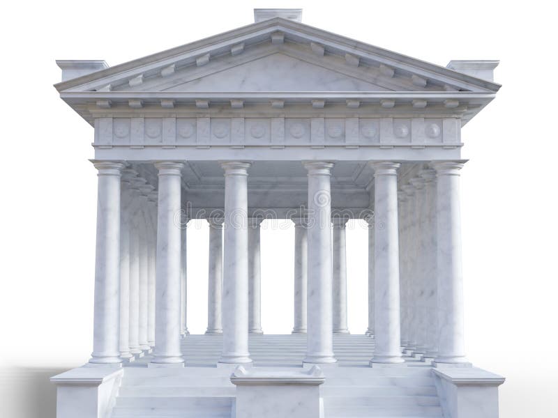 3d classical roman temple stock photo. Image of facade - 56989782