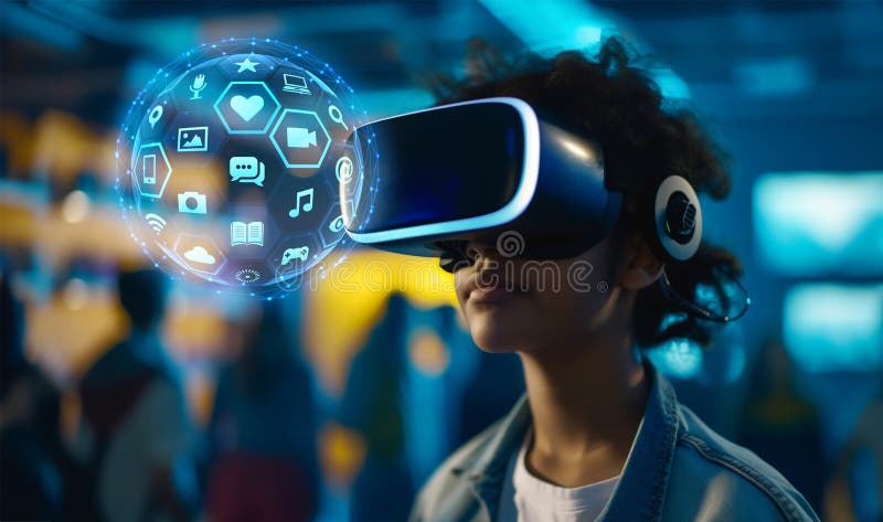 3d Classroom Device Learning Tech. Cyberspace Communication. Ai ...