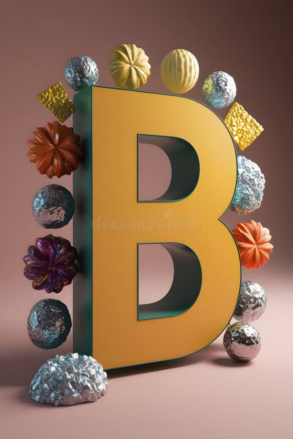 3D Clay Letter B Render a Playful and Artistic Sculpting Stock ...