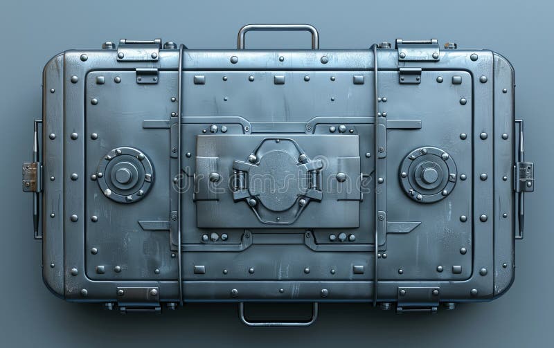 3D Clay Render of Bank Safes, Secure Storage, Isolated on a Solid ...