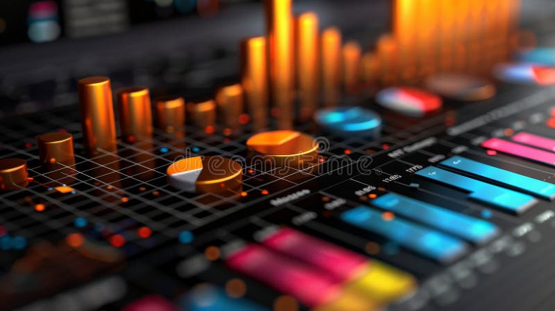 3D Clay Render of an it Expenses Breakdown Chart, Isolated on a ...