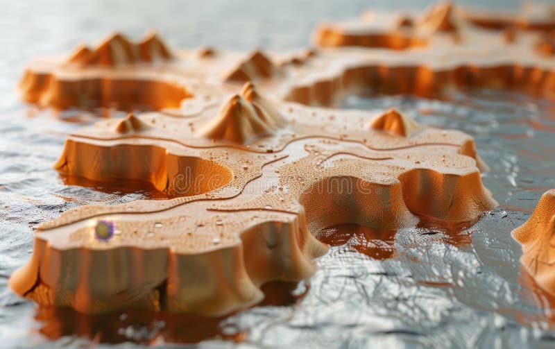 3D Clay Render of a Resource Allocation Map for a Large Project ...