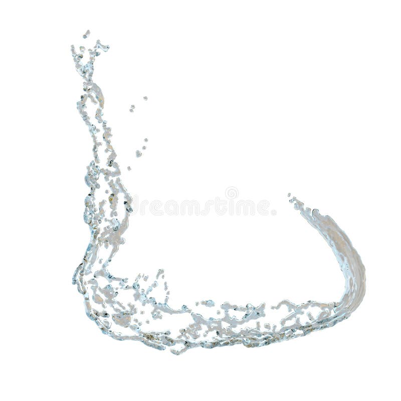 3d Clear Blue Water Scattered Around, Water Splash Transparent Isolated ...