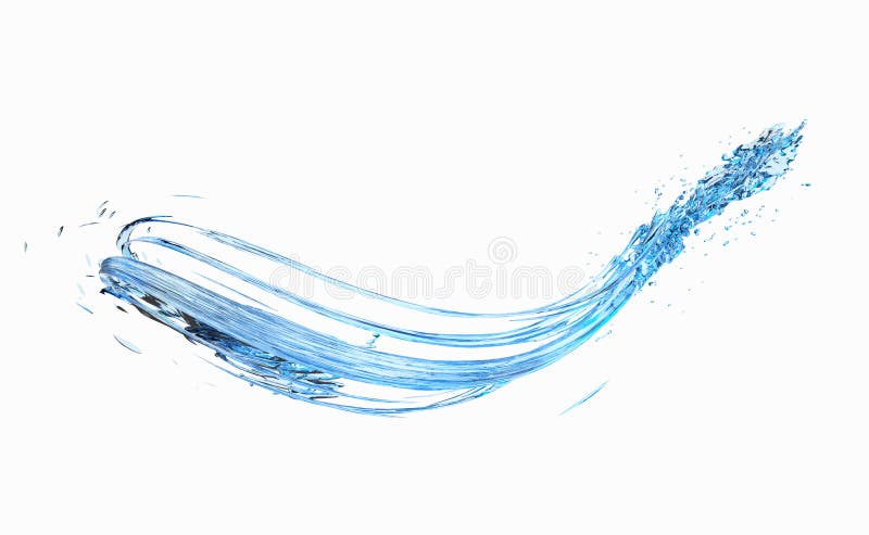 3d Clear Blue Water Scattered Around, Water Splash Transparent ...