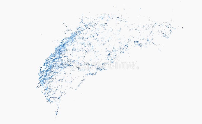 3d Clear Blue Water Scattered Around, Water Splash Transparent ...