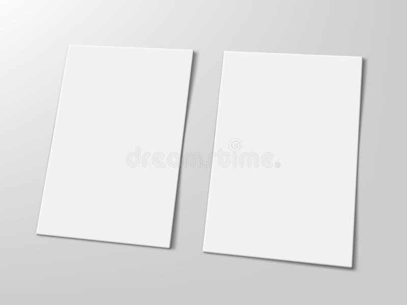 3D Clear Flyers Template Isolated on Gray Stock Vector - Illustration ...