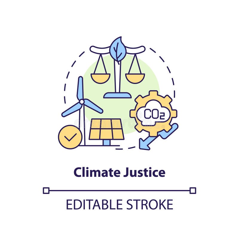2D Climate Justice Concept Icon Stock Vector - Illustration of design ...