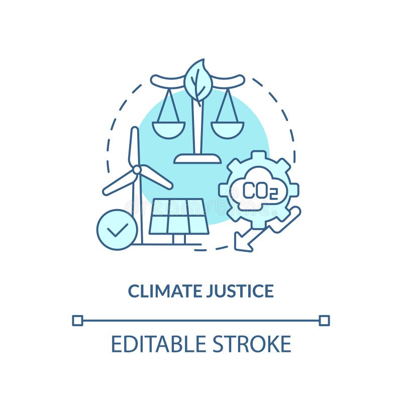 2D Climate Justice Concept Icon Stock Vector - Illustration of concept ...