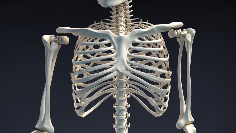 3D Clipart Illustration of the Human Skeleton Stock Illustration ...