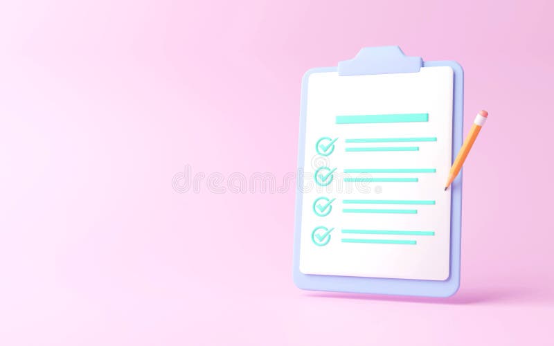 Checklist Pink Stock Illustrations – 2,535 Checklist Pink Stock ...