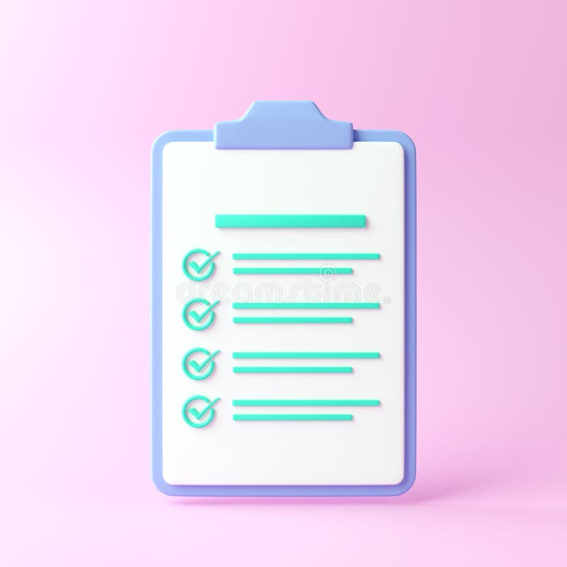 Checklist Pink Stock Illustrations – 2,535 Checklist Pink Stock ...