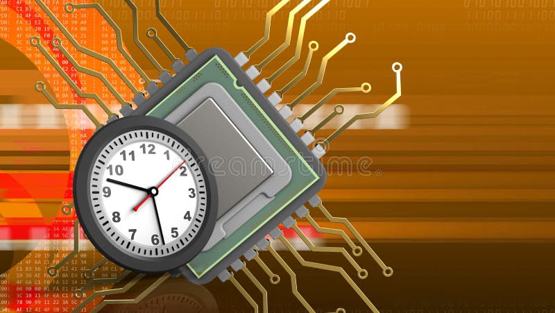 3d clock stock illustration. Illustration of calculation - 101694577