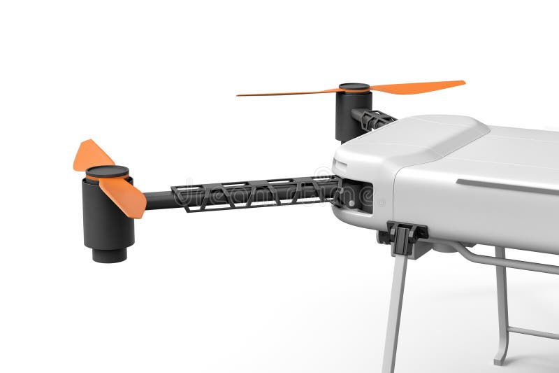 3d Close-up Rendering of Part of Light Gray Quadcopter with Camera ...