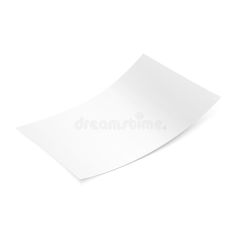 3d Closeup of Paper Sheet. Vector Image of Page Stock Vector ...