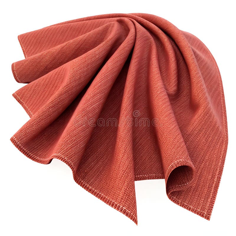 3D Cloth Texture Render Isolated on White Background Stock Illustration ...