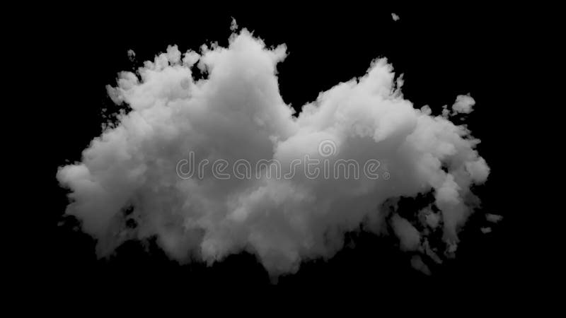 3D Cloud with Alpha Channel and Looping Animation Stock Video - Video ...