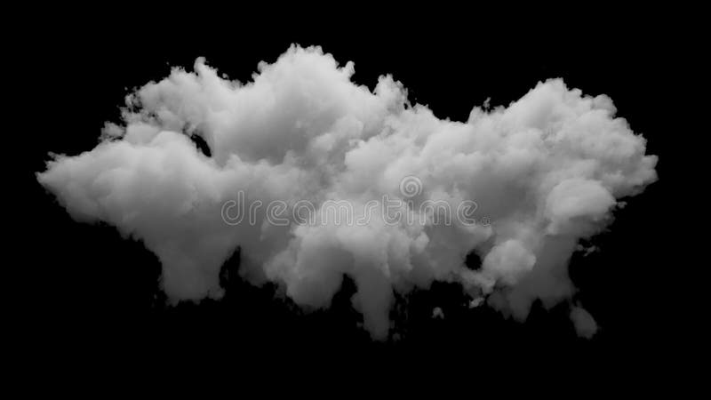 3D Cloud with Alpha Channel and Looping Animation Stock Footage - Video of isolate, soft: 303012484