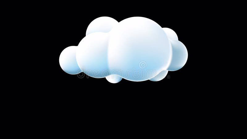 3d Cloud Animation. Cartoon Fluffy Cloud Icon. Cartoon Cloud. Realistic ...