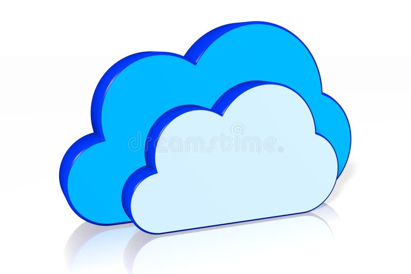 3D Cloud Shapes - Cloud Computing Concept Stock Illustration ...
