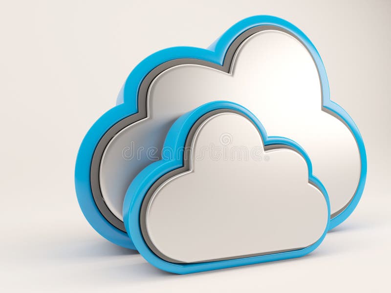 3D Cloud Drive Icon stock illustration. Illustration of computer - 53852927